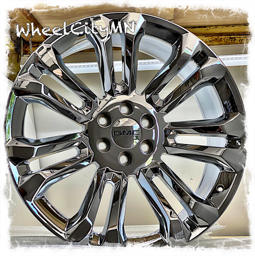 22 x9 inch chrome 2019 GMC Yukon XL OE replica 5666 wheels 6x5.5 +24 ...