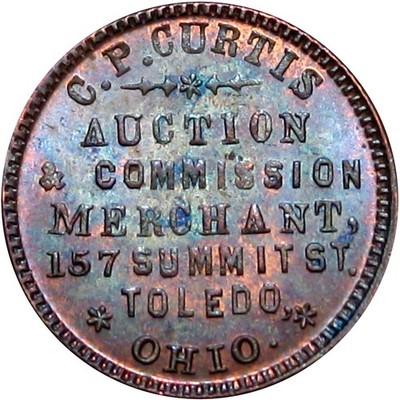 1863 Toledo Ohio Civil War Token C P Curtis Auction & Commission ...