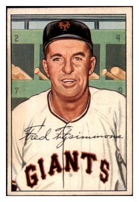 1952 BOWMAN #234 FRED FITZSIMMONS GIANTS EX-MT SET BREAK 531504 (KYCARDS) | eBay