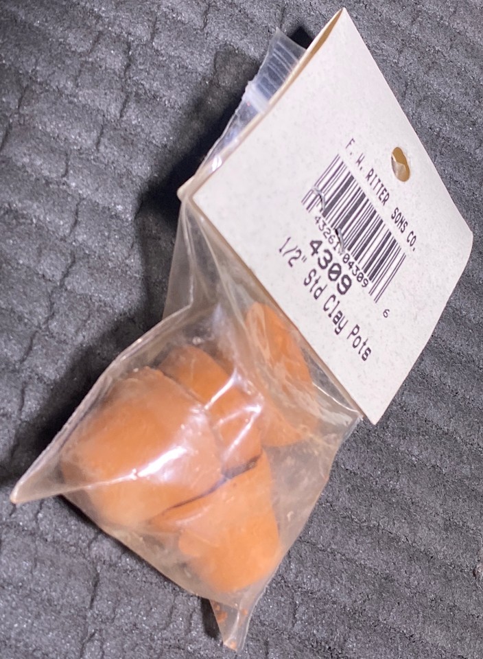 Darice Timeless Minis Dollhouse Miniature Red Metal Bucket & Clay Pots ...