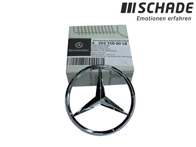 Original Mercedes Stern Emblem Logo Set Heckdeckel C-Klasse Lim W203 ...