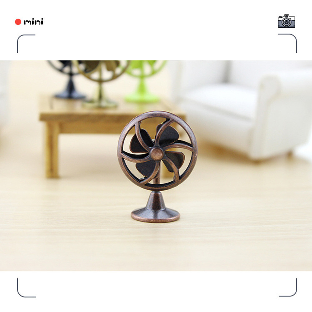 1:12 Scale Dollhouse Minature Metal Fan Model Doll's House Furniture ...