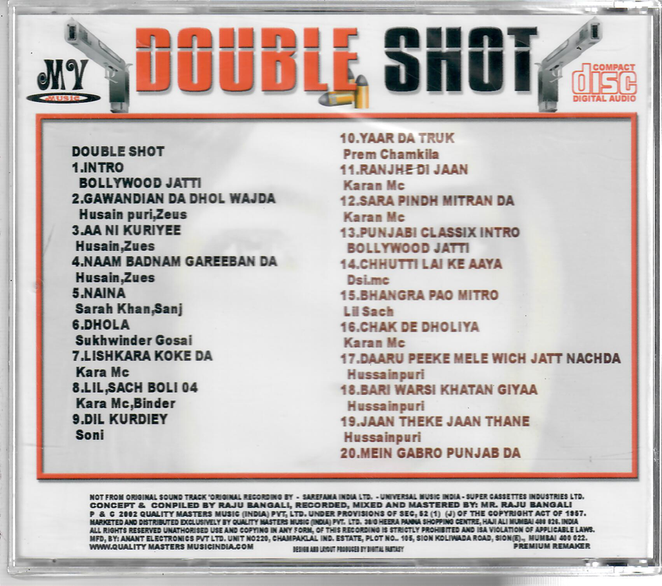 Double Shot - Death jam 2004 & desi Style Lil sach [Cd] Canada made Cd ...