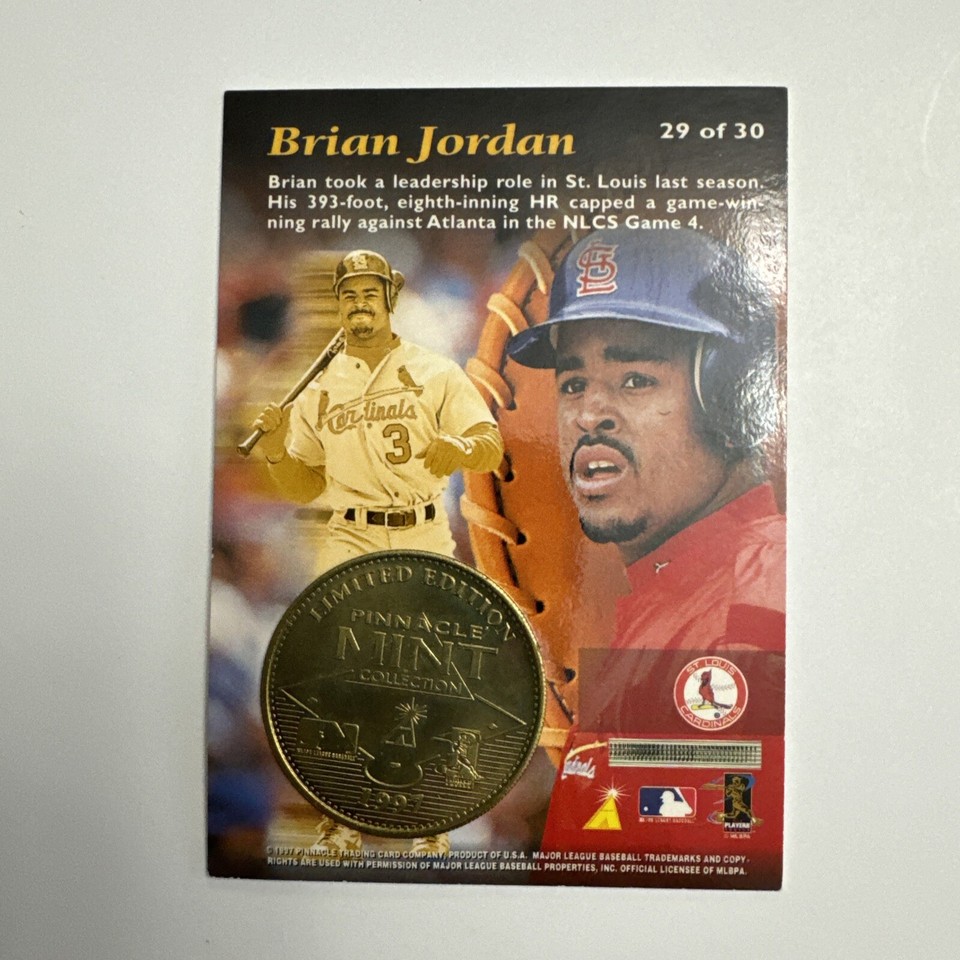 1997 Pinnacle Mint Collection Card Limited Edition Player Coin Brian ...