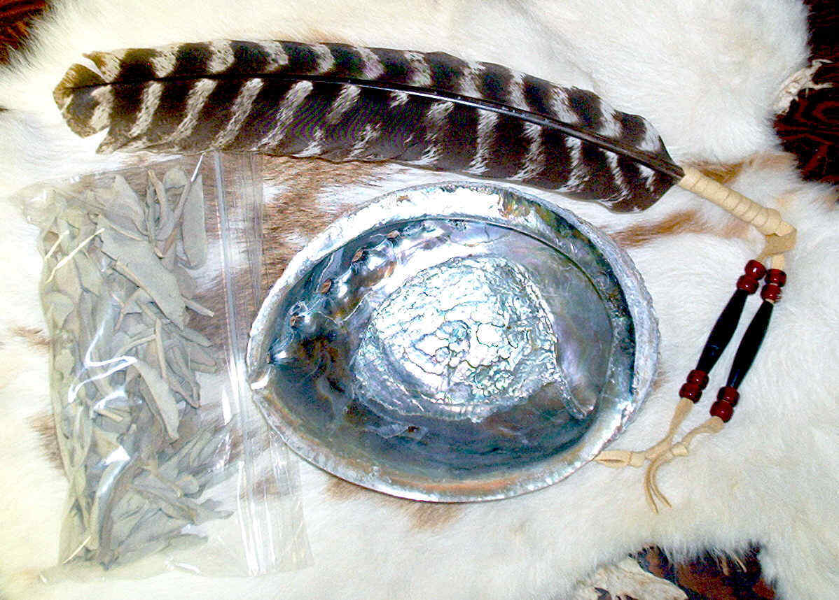 Native American Smudging Supplies Beaded Smudge Feather Beaded