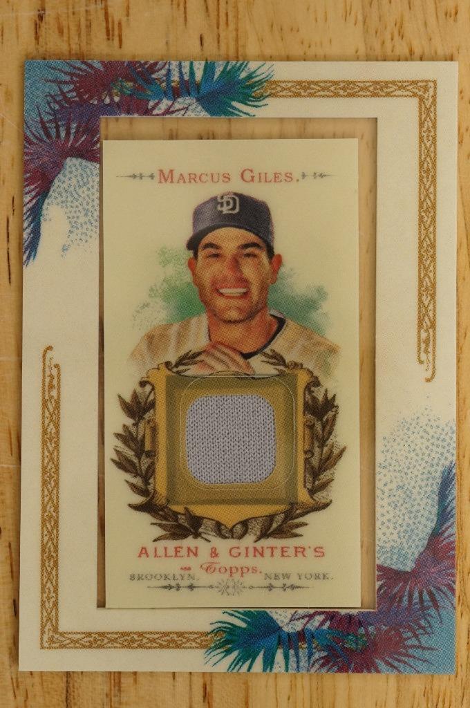 2007 Topps Allen & Ginters Framed Mini Relic Baseball Card Marcus Giles ...