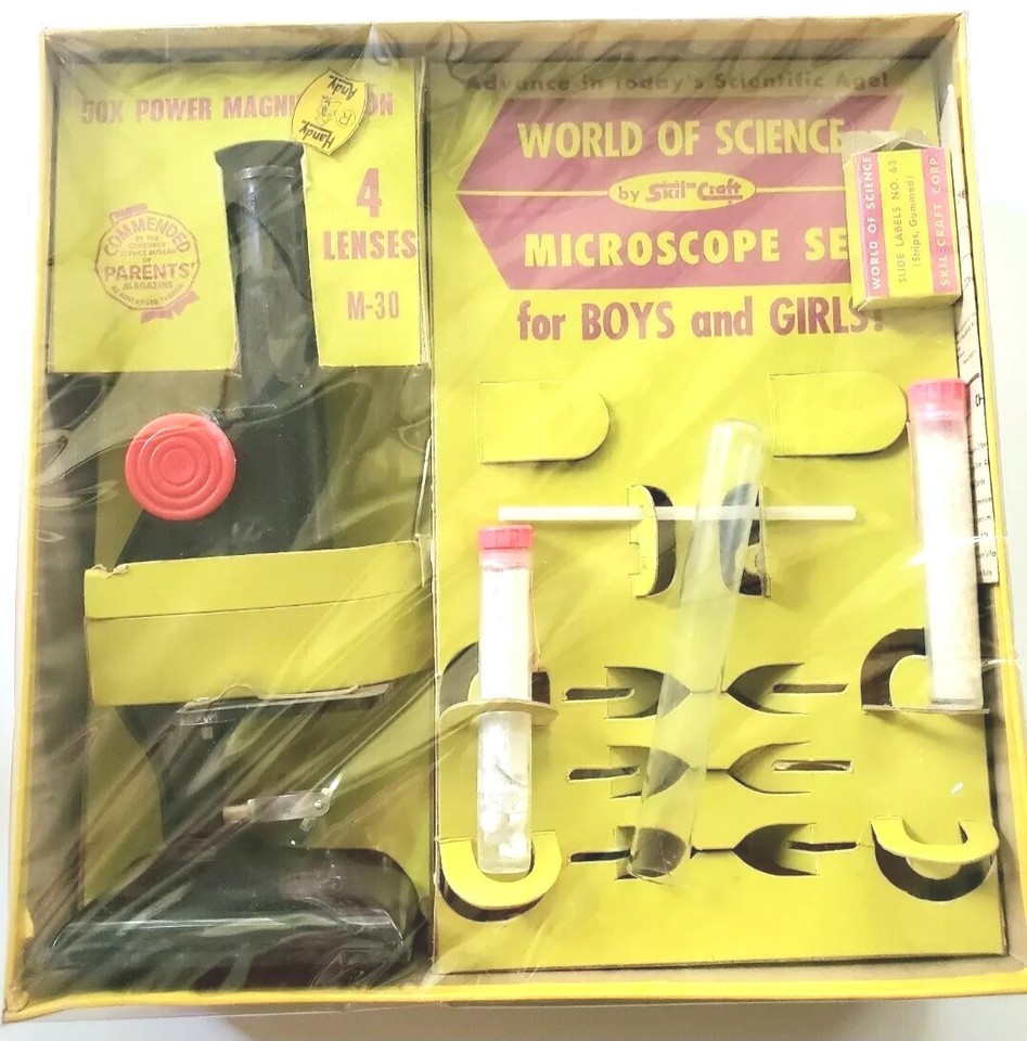 Vintage 1960s Microscope Set In Box Skil Craft Childs Set | eBay