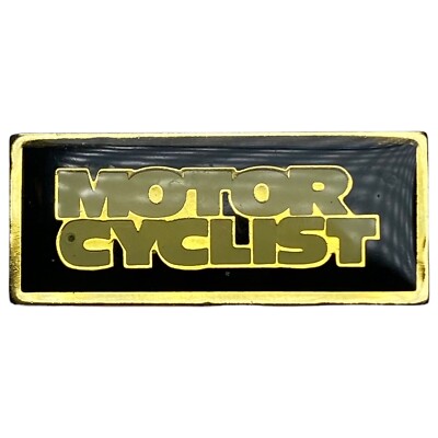 Vintage MOTORCYCLIST MAGAZINE Logo Pinback Pin Biker Motorcycle Rider ...