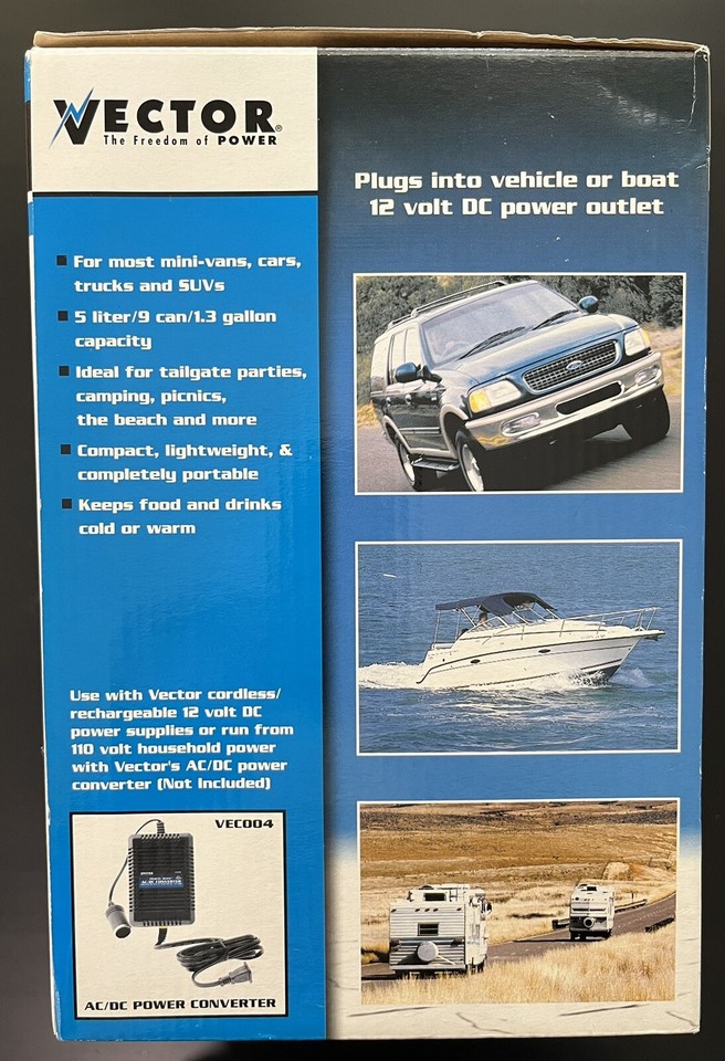 Vector VEC222 Mini Console Cooler Warmer Car Camper RV Boat Travel 12V ...