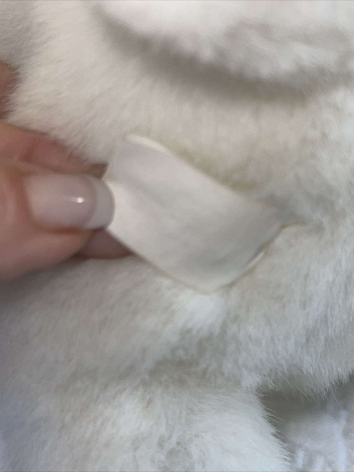 Snuggle Bunny Vintage White Easter Plush w/ Yellow Satin Ears Pink Nose ...