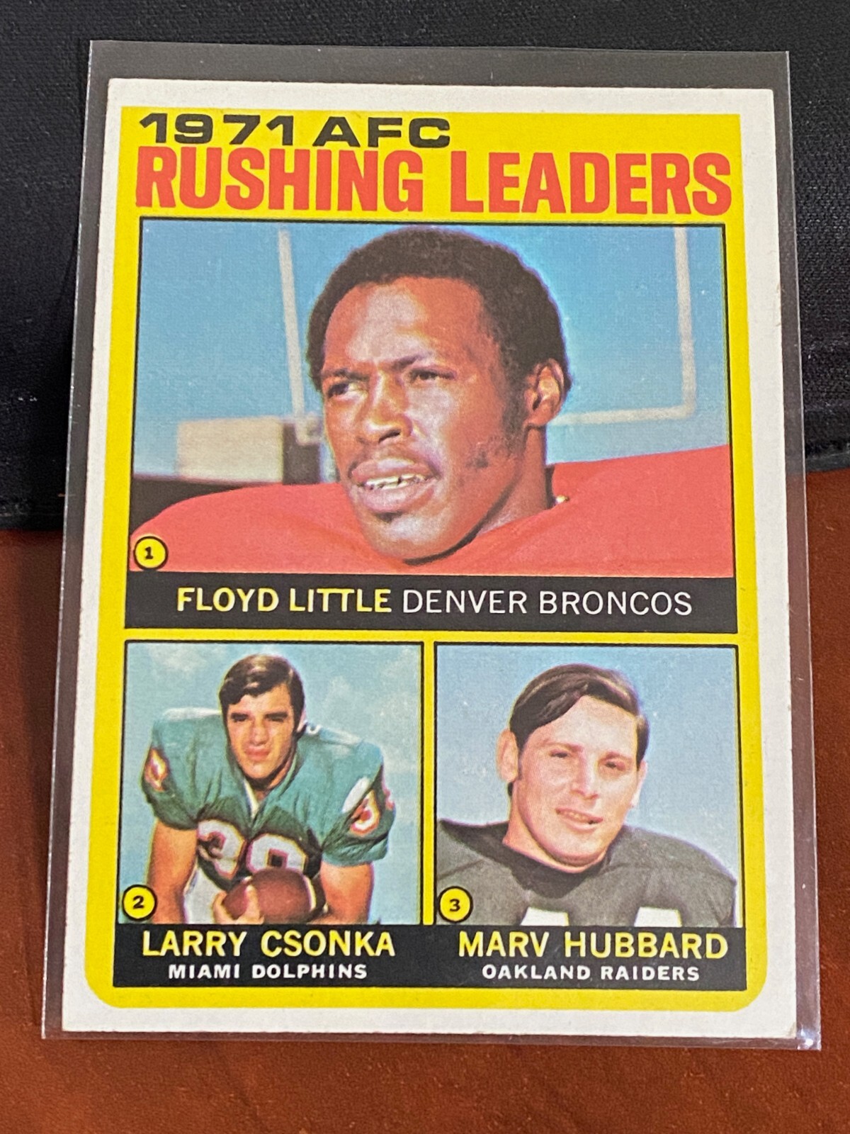 1972 Topps 1971 AFC RUSHING LEADERS #1 Little / Csonka / Hubbard | eBay