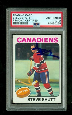 Steve Shutt Autographed 1975-76 Topps Card #181 Canadians PSA/DNA ...