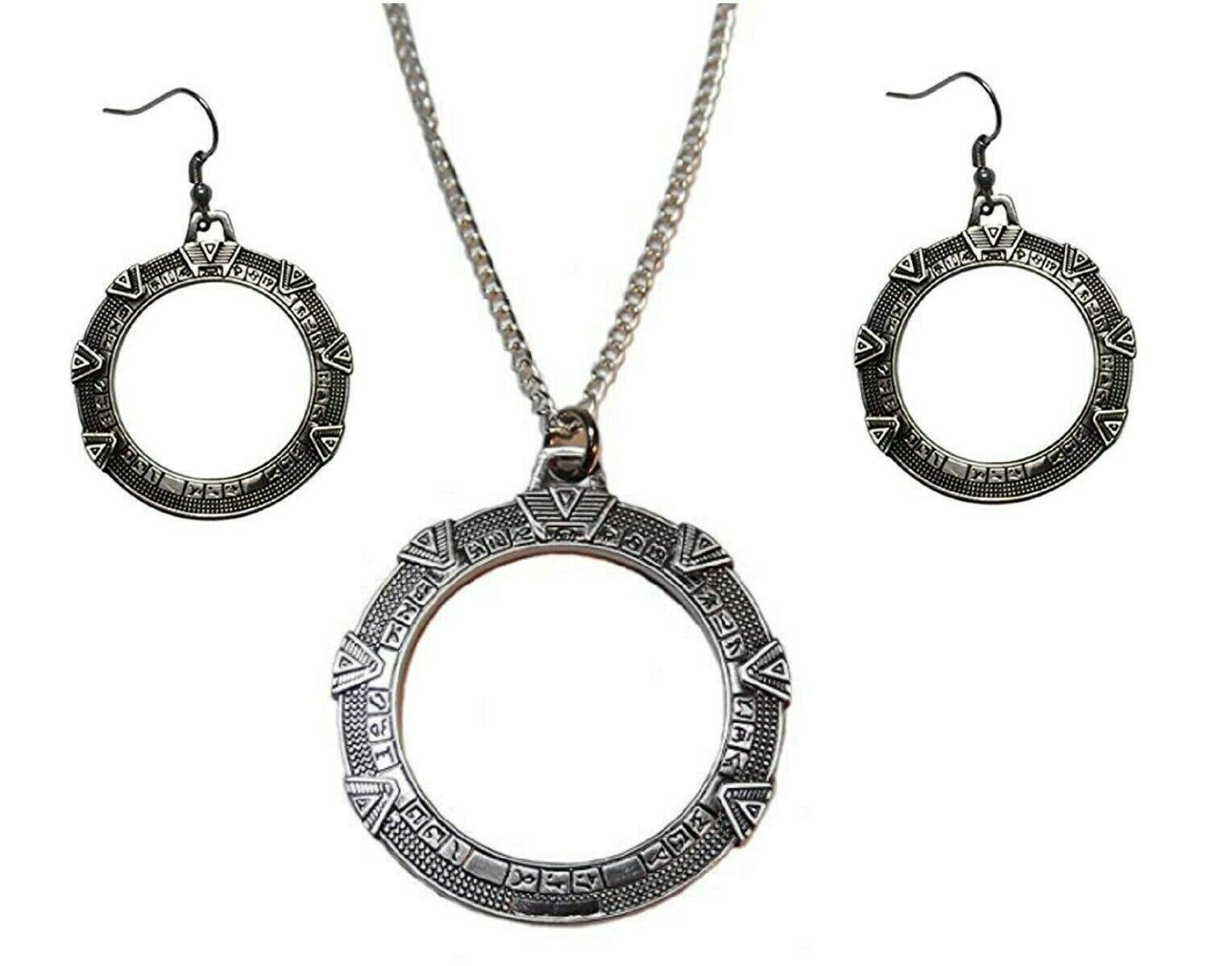 Stargate SG-1 Antique Finish Metal Pendant Necklace and Earrings Set | eBay