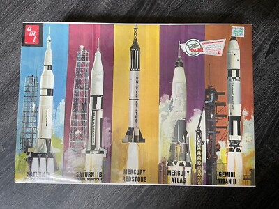 AMT 1:200 Saturn V Rocket & Apollo Spacecraft, 1970 5-Model Kit #S953 ...