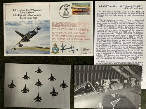 RAF Cover - No.27 Squadron - Tornado, Marham - Signed ACM Sir Thomas ...