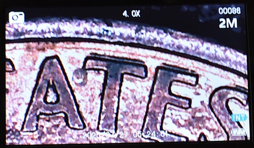 2003 Penny Error Filled Die with Interior Die Break, Double Die Pillar ...