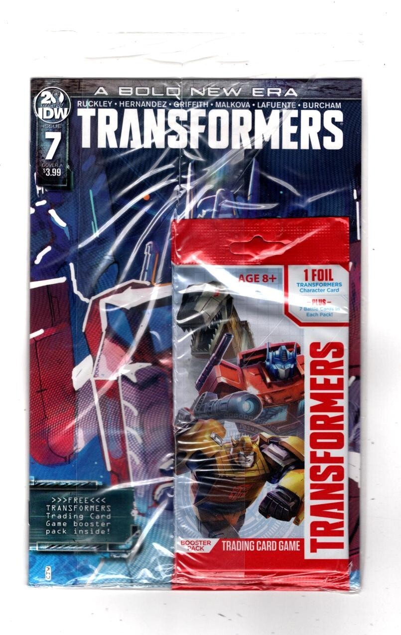 TRANSFORMERS 7, NM- (9.2), SEALED POLYBAG, TRADING CARD PACK INC, COVER ...