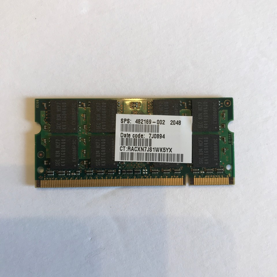 Samsung 2GB 2Rx8 PC2-6400S-666-12-E3 DDR2 RAM 200 PIN M470T5663QZ3-CF7 ...
