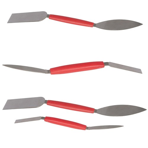 PLASTERERS SMALL LARGE SQUARE AND LEAF TOOL SET FILLING IN FINISHING ...