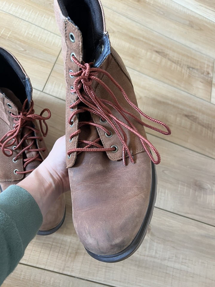 Sorel Carson Six Tan Leather/Suede Waterproof Boots Men's Size 11.5 | eBay