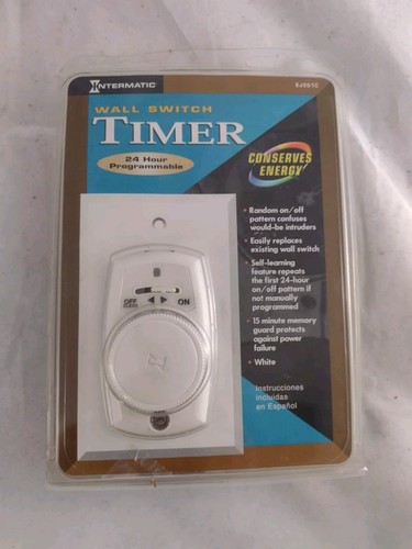 Intermatic Indoor Wall Switch Light Timer EJ351C 24 Hour Programmable ...