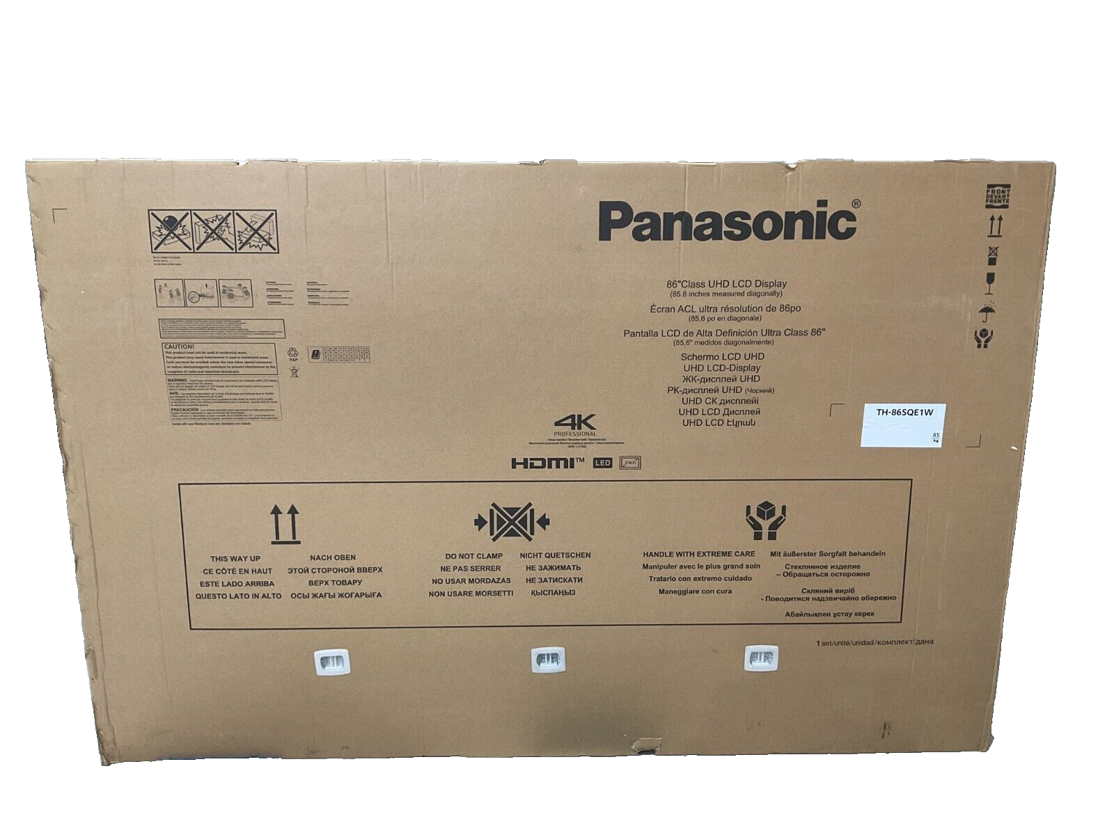 Panasonic 86" LED LCD Display 4K TH-86SQE1W New Commercial IPS LED ...