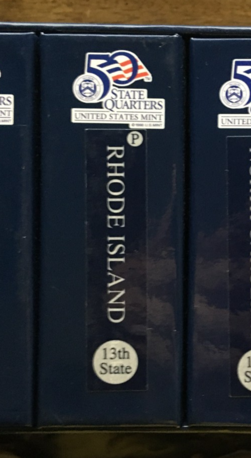 2001 Rhode Island P STATE QUARTER ROLL 13th state with Bookshelf ...
