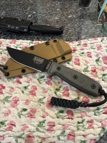 ESEE-4 Fixed Blade Knife – Rowen USA – Randall’s Adventure w/ Sheath | eBay