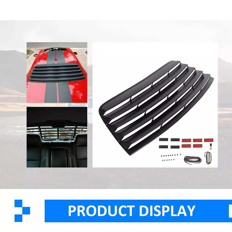 For 08-23 Dodge Challenger Rear Window Scoop Louver Sun Shade Cover ...