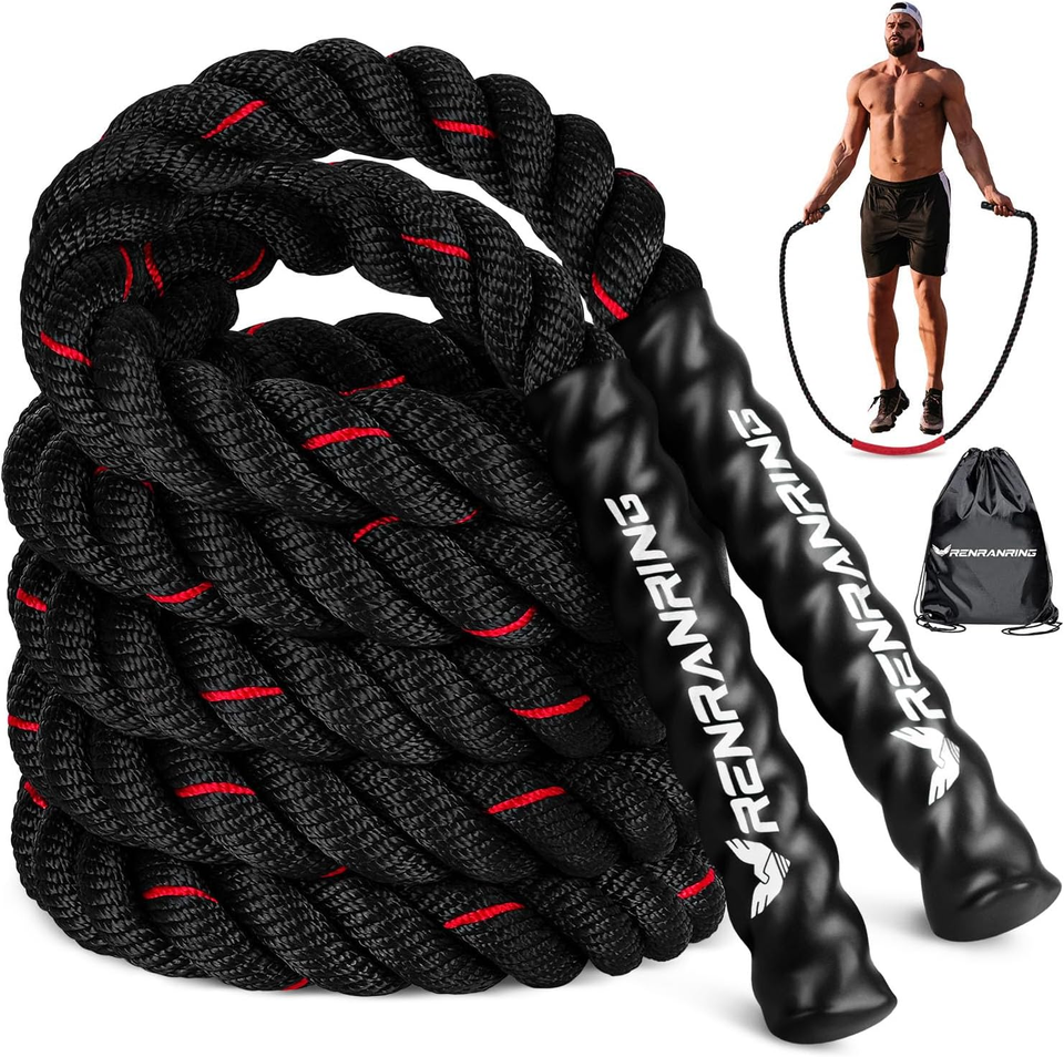 Weighted Jump Rope for Men and Women, 3Lb 4Lb 5Lb Adult Heavy Skipping ...