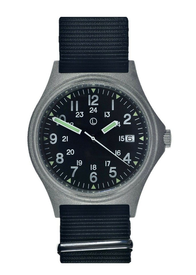 MWC 100m 12/24hr Military Quartz Watch | Screw Crown & Case Back ...