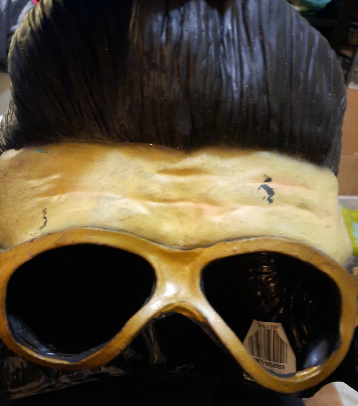 Elvis Presley Rubber Plastic Halloween Half Mask With Built in Glasses ...