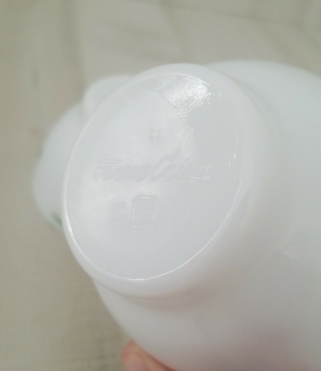 2 Old Vintage Termocrisa Mexico 4.25" White Milk Red apple Glass rice ...