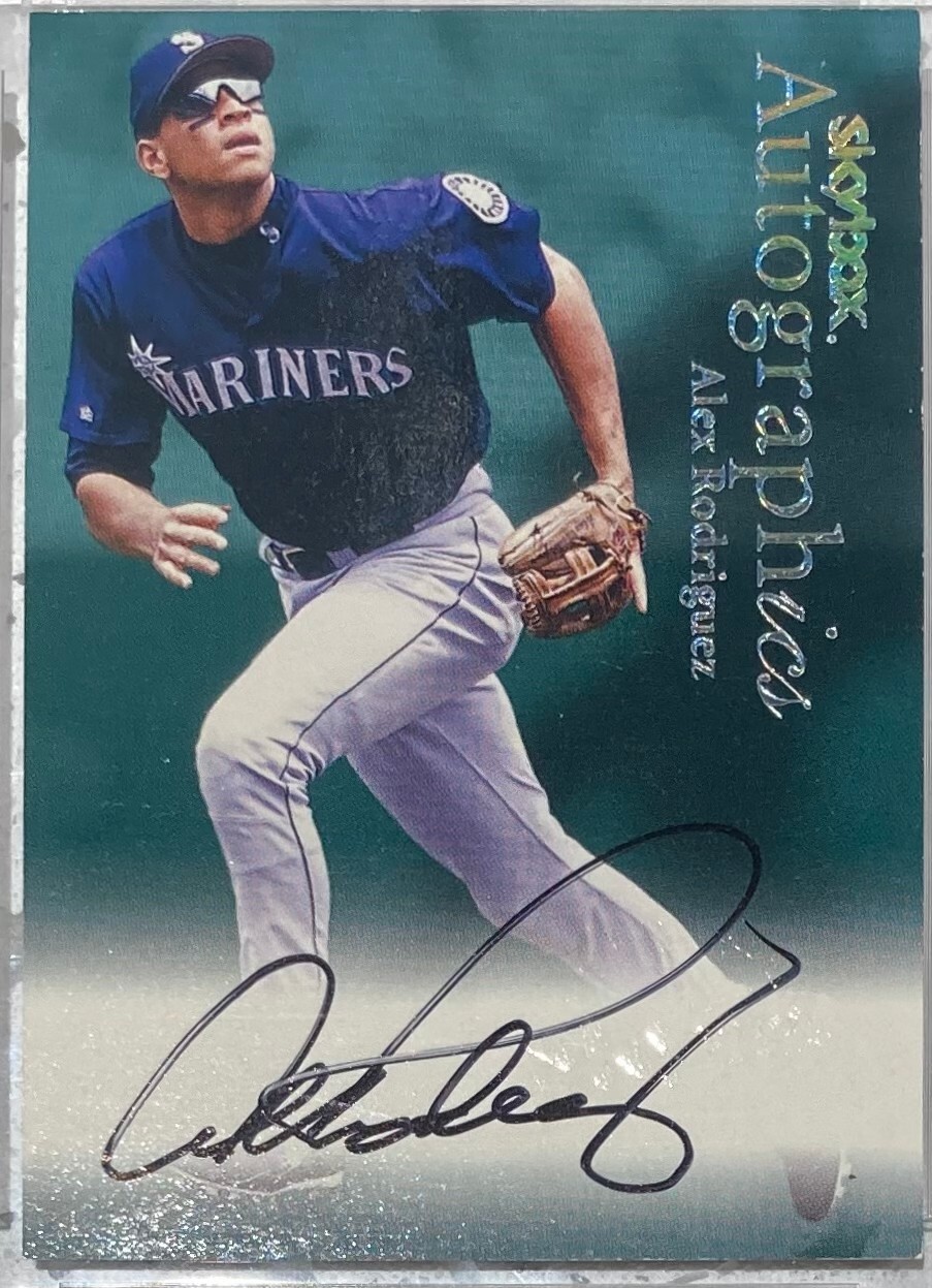 1999 Skybox Baseball Autographics Autograph Alex Rodriguez On Card Auto ...