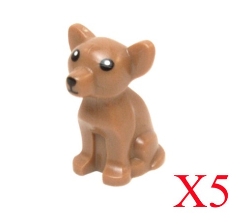 Lego Chihuahua Dog 10255 21302 with Black Eyes Animal Minifigure Lot Of ...