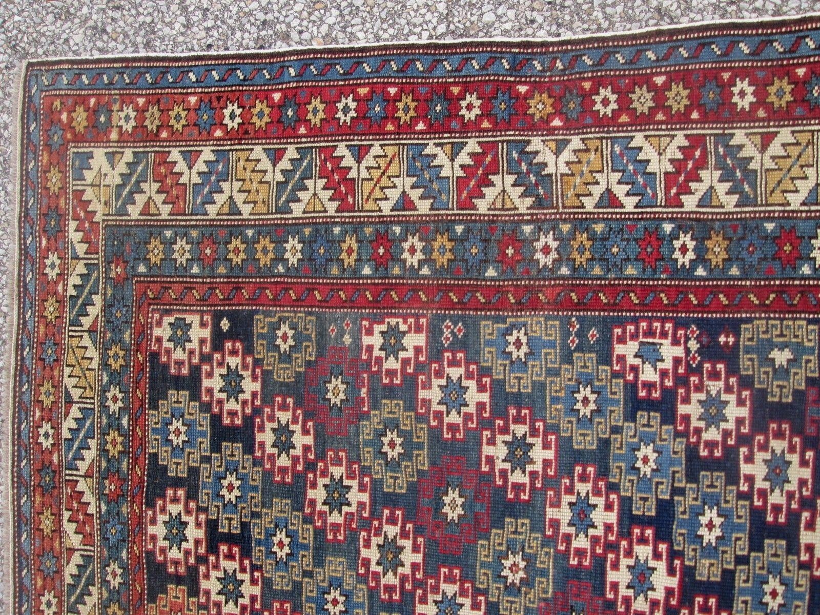 ANTIQUE CHI CHI CAUCASIAN KUBA RUG W/ VIVID COLORS CIRCA LT. 1800's | eBay