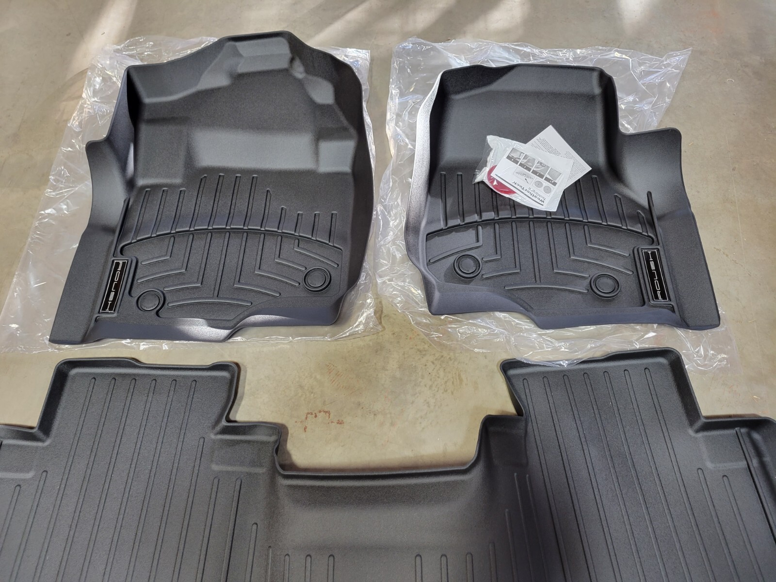 2017-2020 Ford F250 F350 F450 F550 ROUSH Floor Mat Set 3 Piece | Black