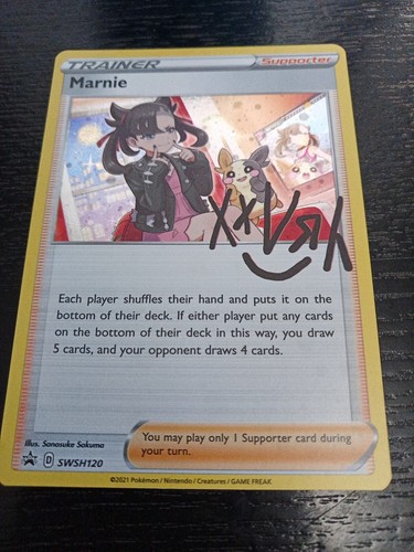 Marnie SWSH120 Holo Black Star Promo Pokemon Card NM signature | eBay