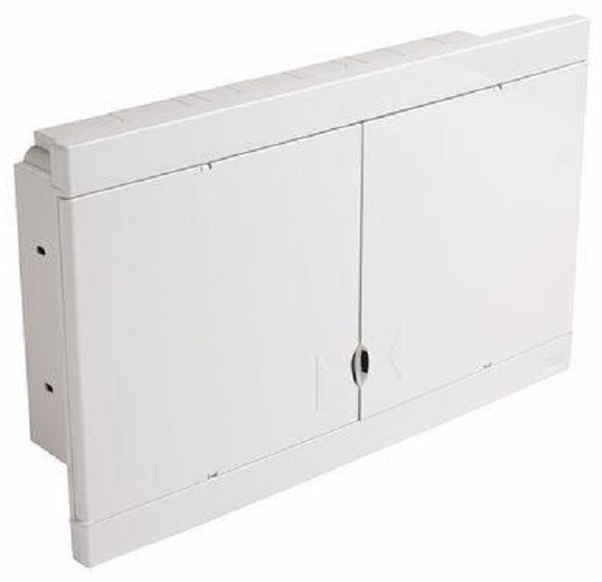 HPM FLUSH MOUNT DIN RAIL ENCLOSURE HPMHL36F 36-Modules, White *Aust ...