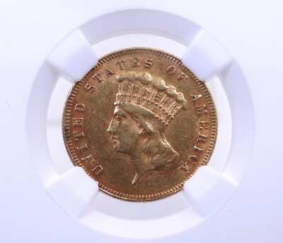 Rare $3 Gold 1878 Liberty Head INDIAN PRINCESS Coin NGC AU Details | eBay