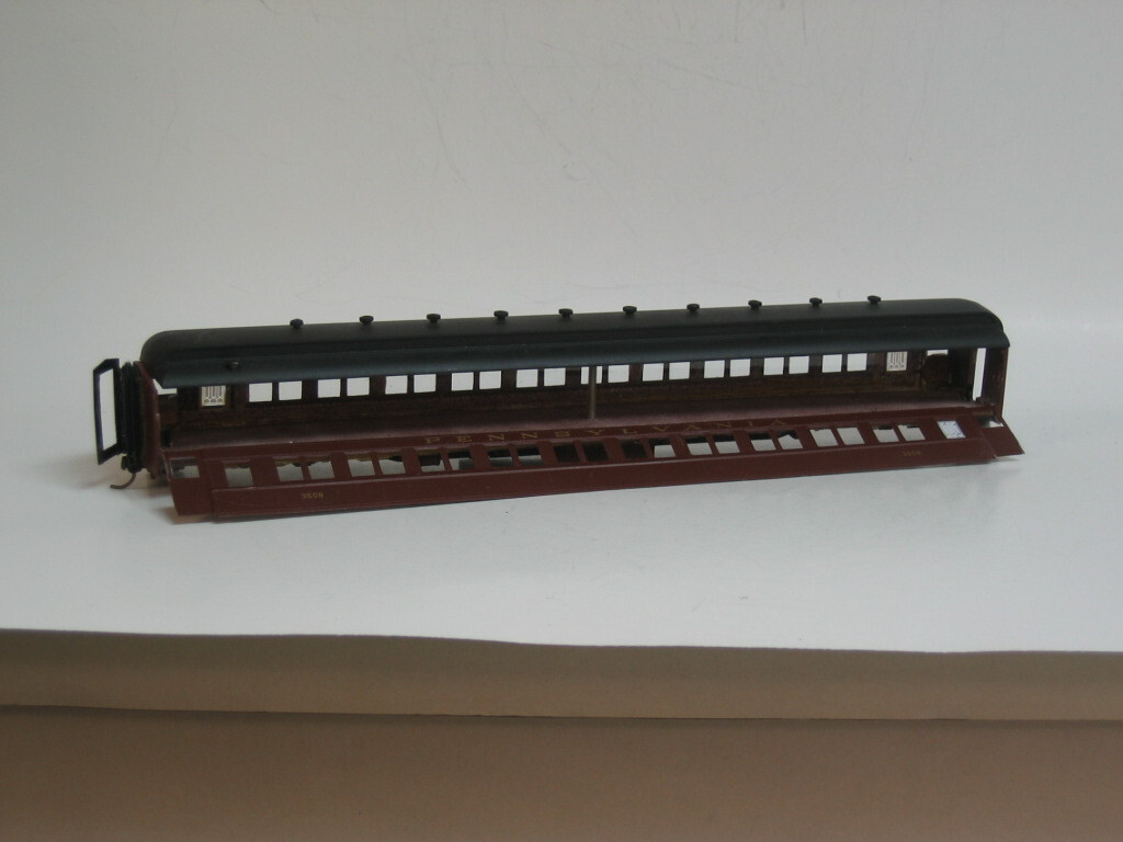 Walther PRR coach from kit, sheet metal sides, no trucks; needs repair ...