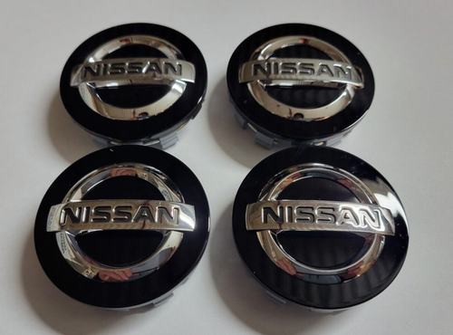 4 New Factory Original BLACK 2 1/8" Nissan Center Cap 40342-4AF2A | eBay