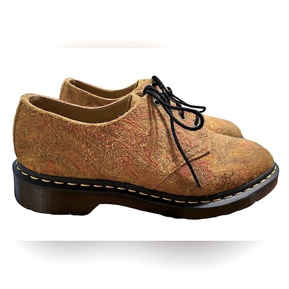 Dr. MARTENS Smith's Marbled Suede Shoe Men's SZ 8 Tan Rare Dr. MARTENS Smith's Marbled Suede Shoe Men's SZ 8 Tan Rare