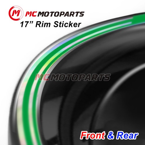 Green J09 Holographic Tape Rim Wheel Sticker 17" For Yamaha YZF R6 | eBay