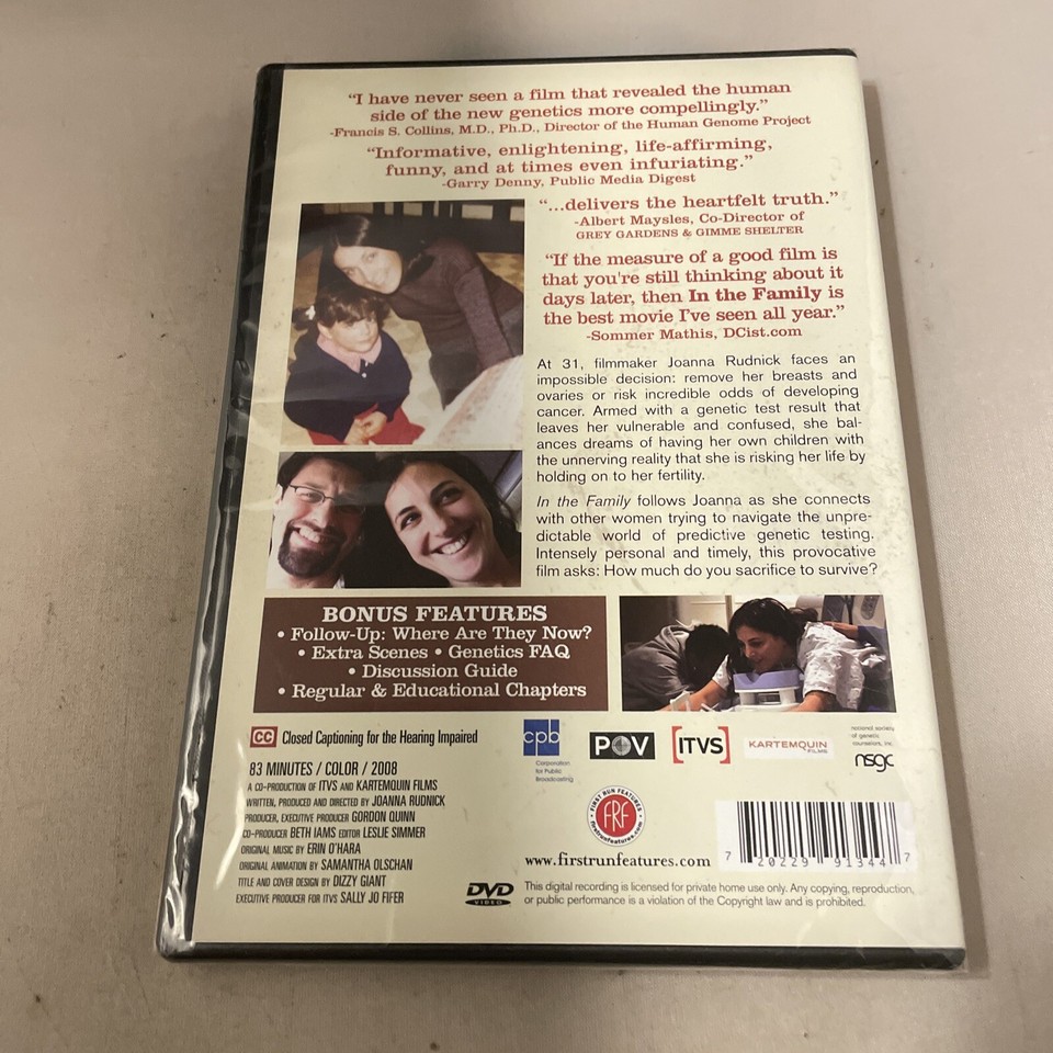 In the Family (DVD, 2008) Cancer Documentary Joanna Rudnick NEW SEALED ...