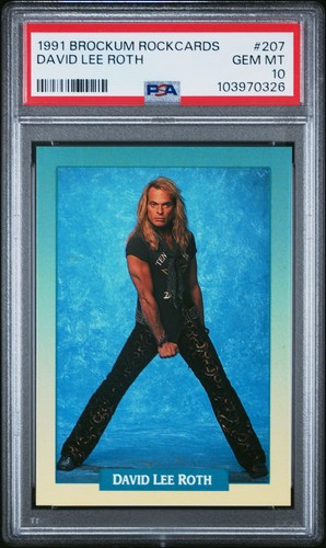DAVID LEE ROTH 1991 Brockum Rockcards #207 PSA 10 - POP 5! | eBay