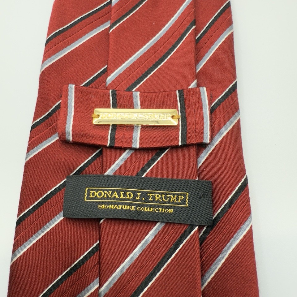 Donald J Trump Signature Collection Tie Red Stripes | eBay