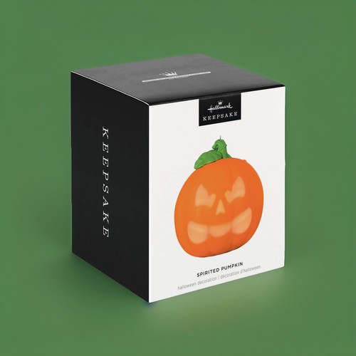 Hallmark Ornament Halloween Spirited Pumpkin Talking Animated ...