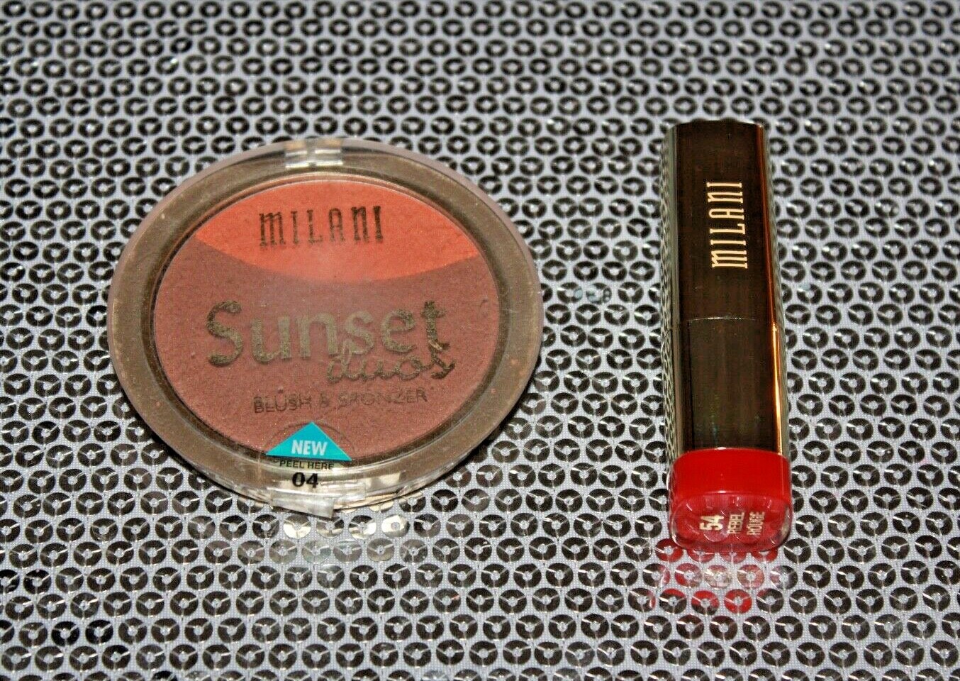 MILANI SUNSET DUOS BLUSH & BRONZER #04 & LIPSTICK #54 LOT OF 2 SEALED ...