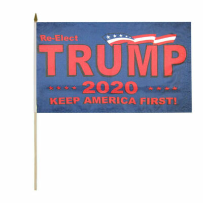 Lot of 3 Re-Elect Trump 2020 Keep America First! Blue 8x12 8"x12" Stick ...